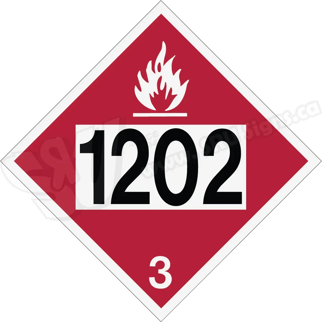 SRUPLAC028-1202 | Flammable Diesel Class 3 – 1202