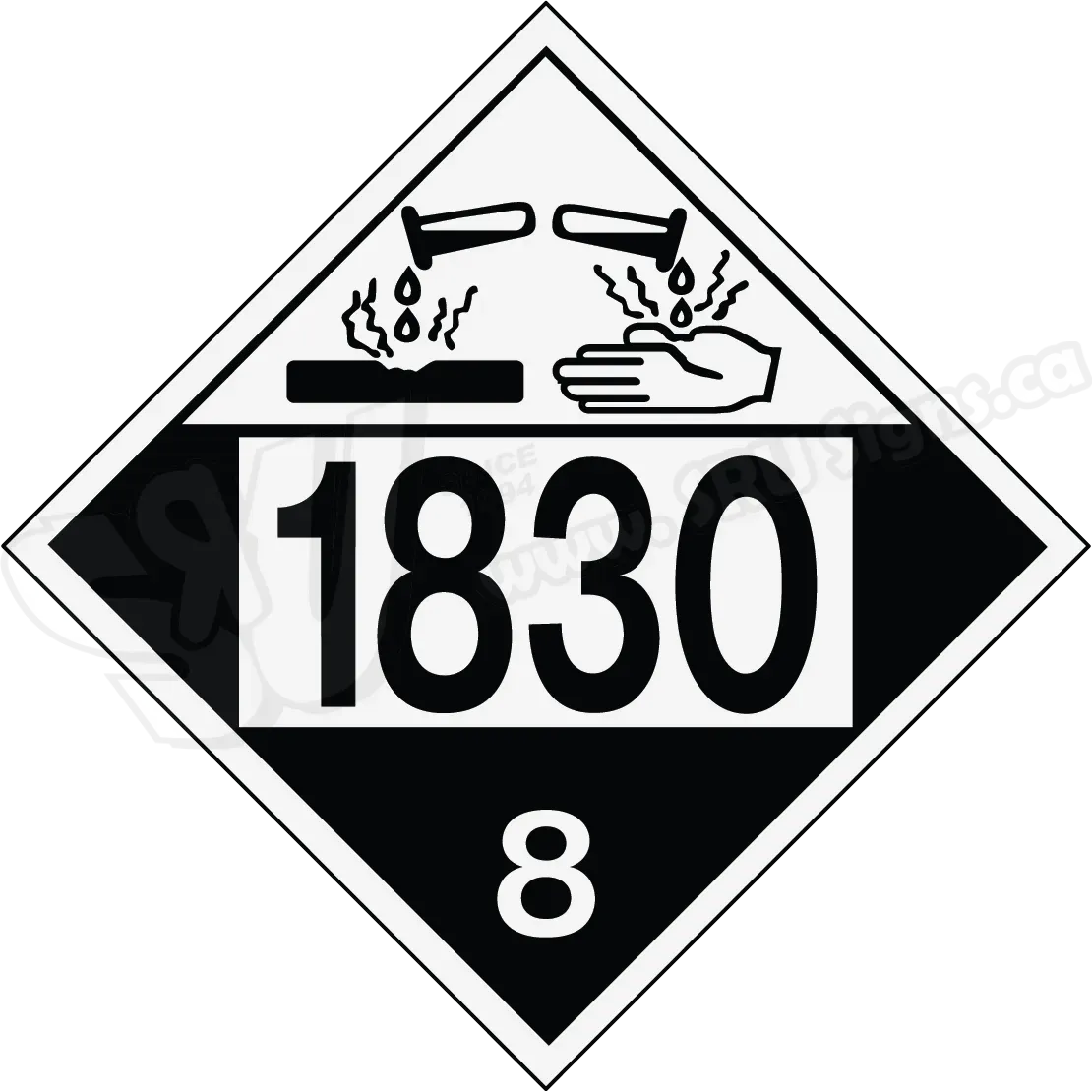 SRUPLAC044-1830 | Corrosive White Class 8 – 1830