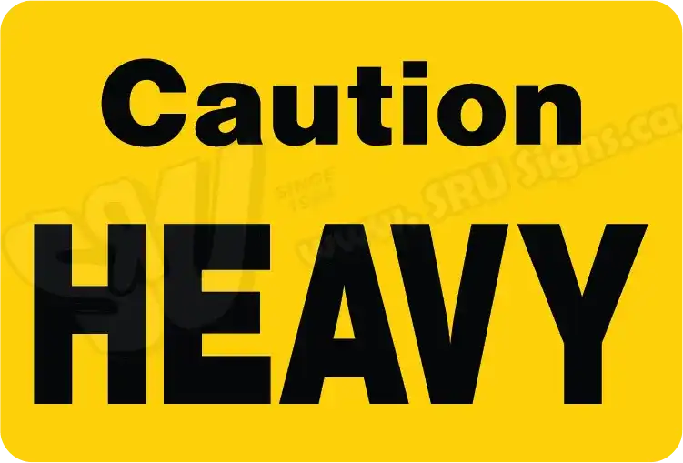 SRUMISC043 | Caution Heavy Shipping labels