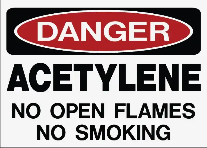 SRUDANG316 | ACETYLENE No Open Flames No Smoking
