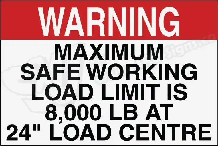 SRUWARN063 | Maximum Safe Working Limit