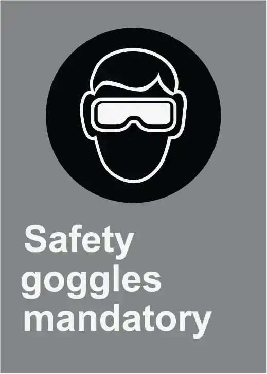 SRUPPE047 | Safety goggles mandatory