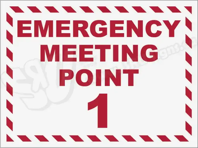 SRUFAC190 | Emergency Meeting Point with Numbers
